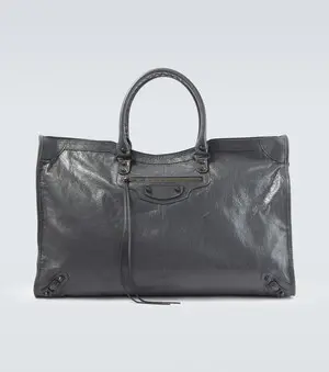 Balenciaga Le City Leather Duffel Bag - Grey