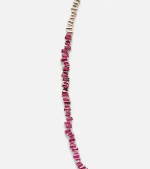 SUZANNE KALAN 18kt Rose Tennis Necklace