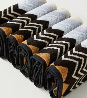 Missoni Giacomo Zigzag Set Of 6 Face Towels - Multicoloured