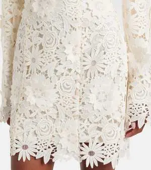 Remain Birger Christensen Bridal Floral Appliqué Mini Dress