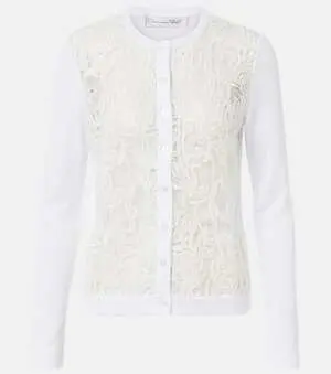 Oscar De La Renta Lace Cardigan - White