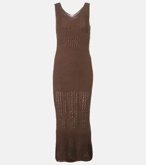 Max Mara Valois Knitted Maxi Dress - Brown