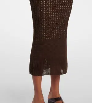 Max Mara Valois Knitted Maxi Dress - Brown