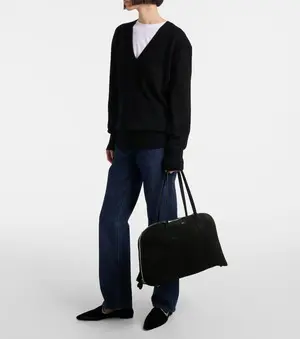 TOTÊME Suede Tote Bag - Black