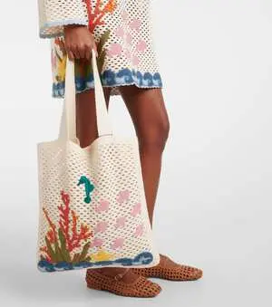 ALEMAIS Alémais Splash Appliqué Crochet Tote