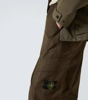 Stone Island Cotton-blend Straight Trousers