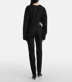 TOTEME High-rise Slim Jeans In Rinsed - Black