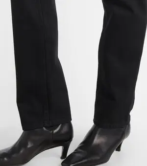 TOTEME High-rise Slim Jeans In Rinsed - Black