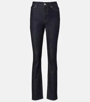 TOTEME High-rise Slim Jeans In Rinsed - Blue