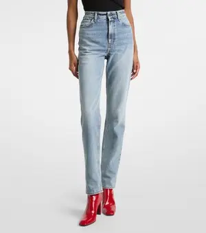 TOTEME High-rise Slim Jeans In Rinsed