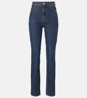 TOTEME High-rise Slim Jeans In Rinsed - Blue