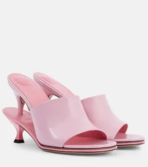 Jacquemus Doubles Leather Mules - Pink