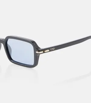 Fendi Selleria Rectangular Sunglasses - Black