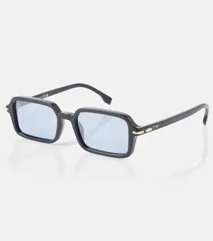 Fendi Selleria Rectangular Sunglasses - Black