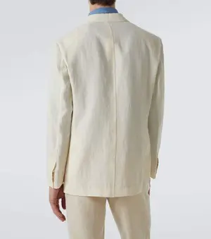 Rubinacci Double-breasted Linen Blazer