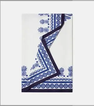 La DoubleJ Big Pineapple Blu Medium Tablecloth - Blue