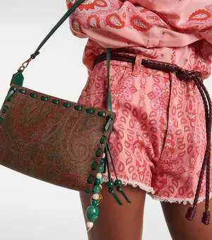 Etro Embellished Leather Bag Charm