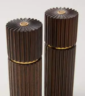 L'Objet Ionic Oak Salt And Pepper Grinders - Brown