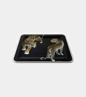 Dolce & Gabbana Double Leopardo Medium Wooden Tray - Multicoloured