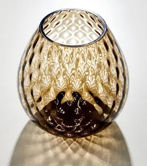 NASONMORETTI Macram� Large Candle Holder - Brown