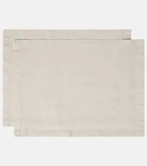 ONCE MILANO Set Of 2 Linen Placemats - Neutrals