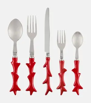LES-OTTOMANS Coral Flatware Set - Red