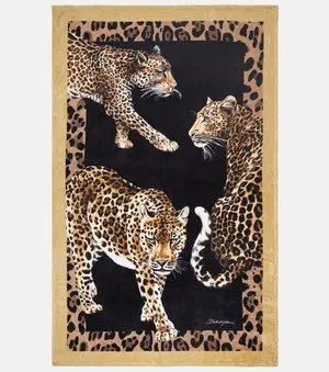 Dolce & Gabbana Leopardo Cotton Beach Towel