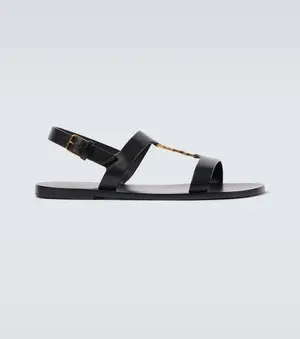 Saint Laurent Cassandre Leather Sandals