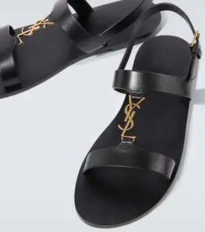 Saint Laurent Cassandre Leather Sandals
