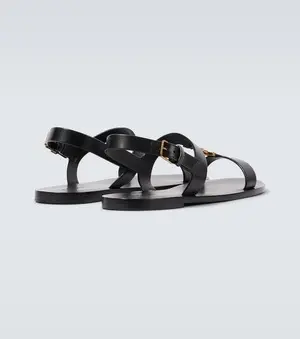 Saint Laurent Cassandre Leather Sandals