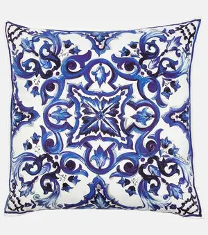 Dolce & Gabbana Medium Printed Canvas Cushion - Multicoloured