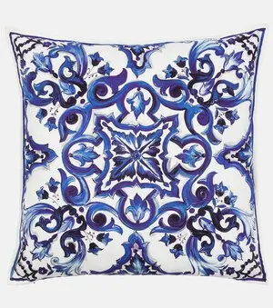 Dolce & Gabbana Medium Printed Canvas Cushion - Multicoloured
