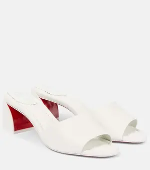 CHRISTIAN LOUBOUTIN Jane 55 Leather Mules - White
