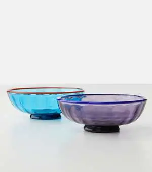 La DoubleJ Luxury Set Of 2 Glass Nut Bowls