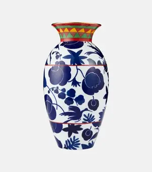 La DoubleJ Wildbird Blu Porcelain Vase - Blue