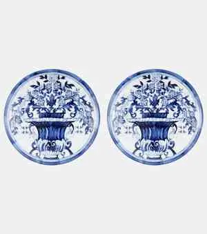 Dolce & Gabbana Blu Mediterraneo Set Of 2 Dessert Plates - Blue
