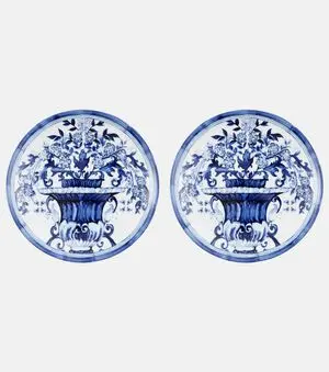 Dolce & Gabbana Blu Mediterraneo Set Of 2 Dessert Plates - Blue