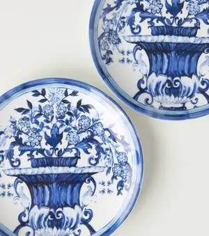 Dolce & Gabbana Blu Mediterraneo Set Of 2 Dessert Plates - Blue
