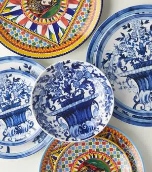 Dolce & Gabbana Blu Mediterraneo Set Of 2 Dessert Plates - Blue