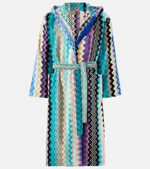Missoni Giacomo Zigzag Cotton Terry Bathrobe - Multicoloured