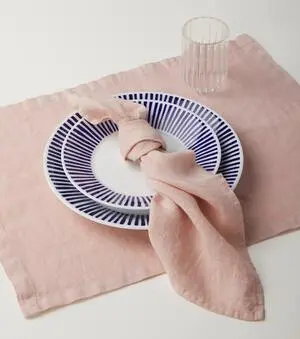 ONCE MILANO Set Of 4 Linen Napkins