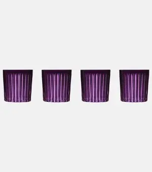 L'Objet Prism Set Of 4 Glasses - Purple