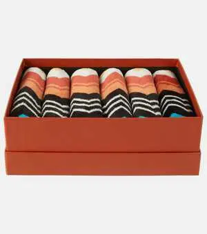 Missoni Giacomo Zigzag Set Of 6 Face Towels - Multicoloured