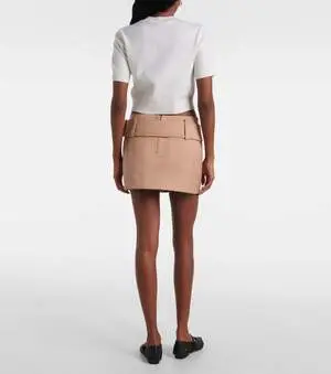 PATOU Logo Jacquard Wool-blend Crop Top - White