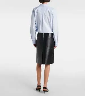 TOTEME Paneled Leather Midi Skirt