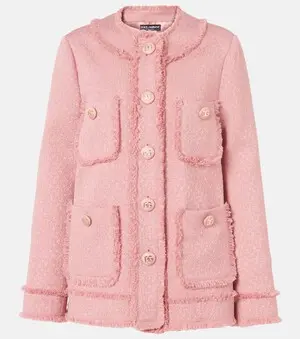 Dolce & Gabbana Rachel Wool-blend Tweed Jacket - Pink