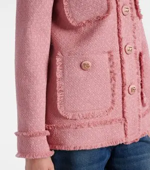 Dolce & Gabbana Rachel Wool-blend Tweed Jacket - Pink