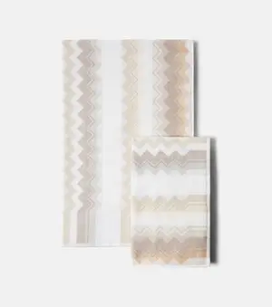 Missoni Giacomo Set Of 2 Cotton Terry Towels - Multicoloured