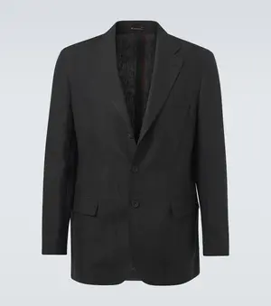 Rubinacci Linen Blazer - Black