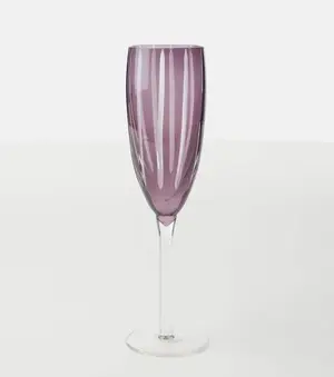 POLSPOTTEN Cuttings Set Of 6 Champagne Flute Glasses - Multicoloured